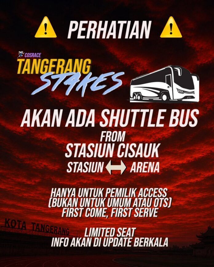 CosRace 2026 Tangerang Stakes, 7 June 2026 – Sports Center Kelapa Dua ...