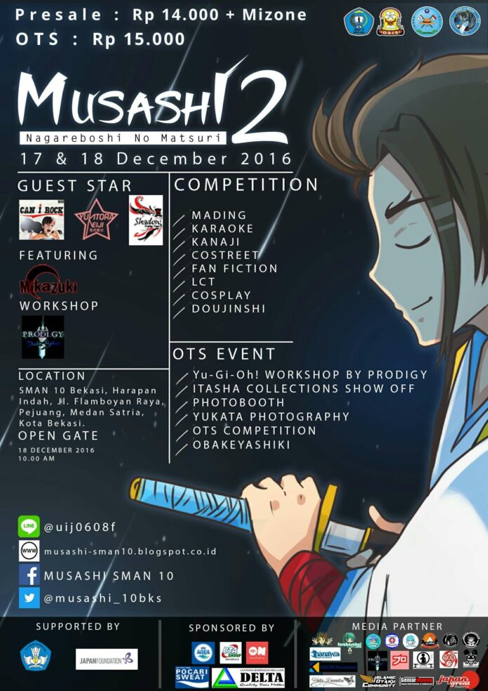Musashi 2, SMAN 10 Bekasi, 17-18 Desember 2016 | KAORI Nusantara