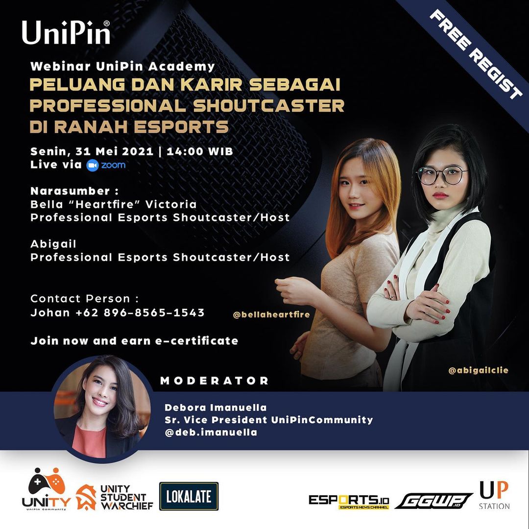 Bella “Heartfire” dan Abigail Bagi Kunci Penting Jadi Shoutcaster Lewat Webinar UNITY | KAORI ...