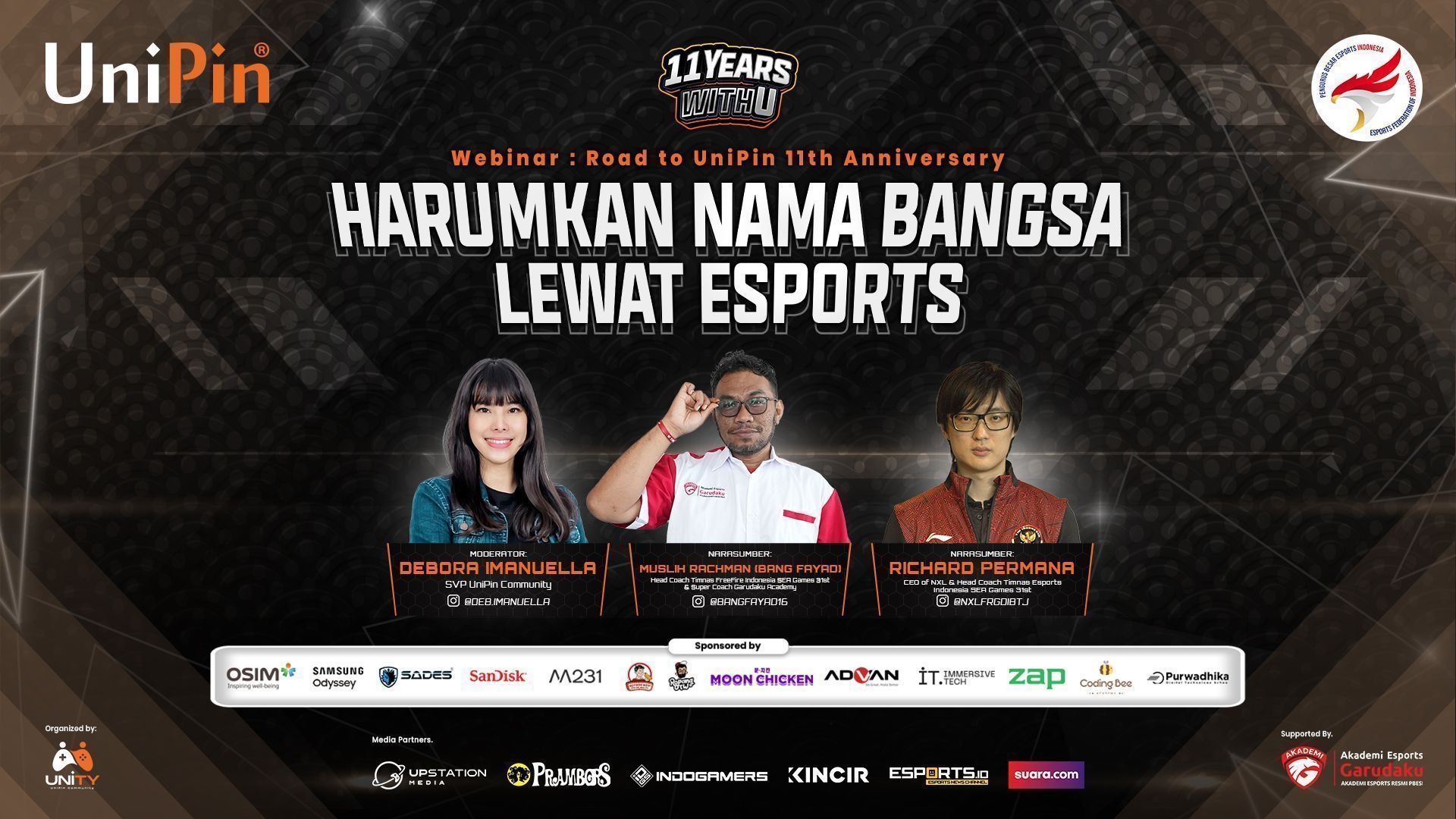 Webinar UniPin Community (UNITY): Harumkan Nama Bangsa Lewat Esports, Jadi yang Terbaik di ...