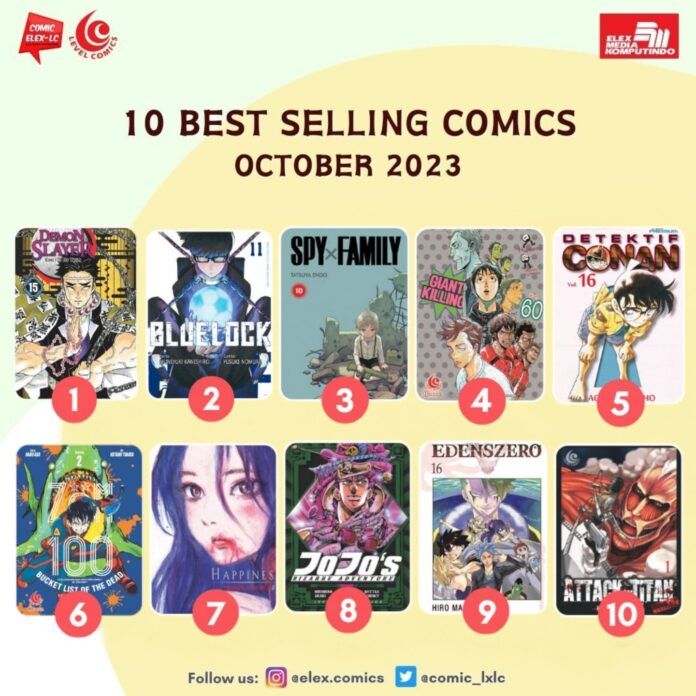 Inilah Komik-Komik Best Seller Terbitan Elex Media Selama Bulan Oktober 2023 | KAORI Nusantara