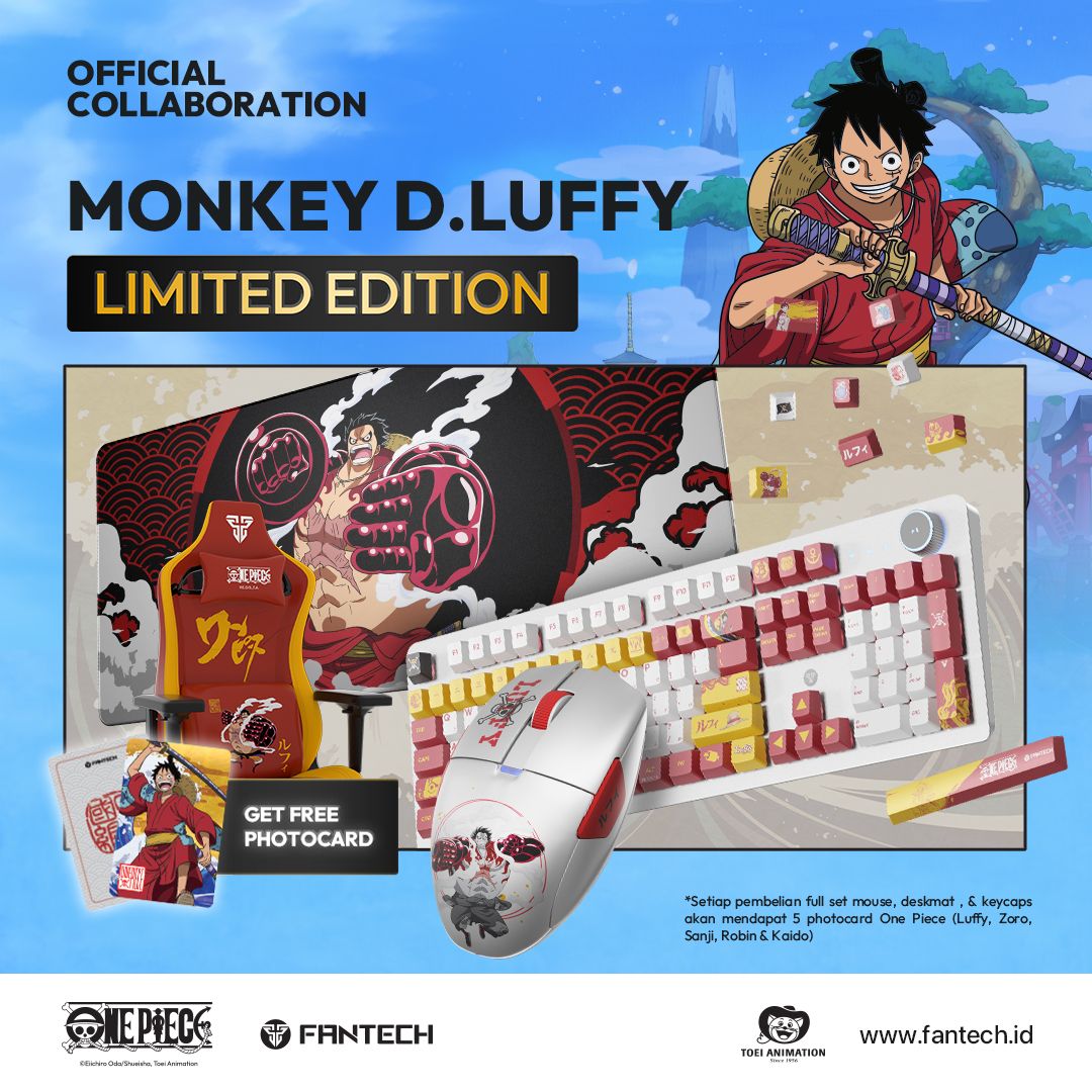 Tampil Stylish ala Luffy, Fantech Berkolaborasi dengan One Piece ...