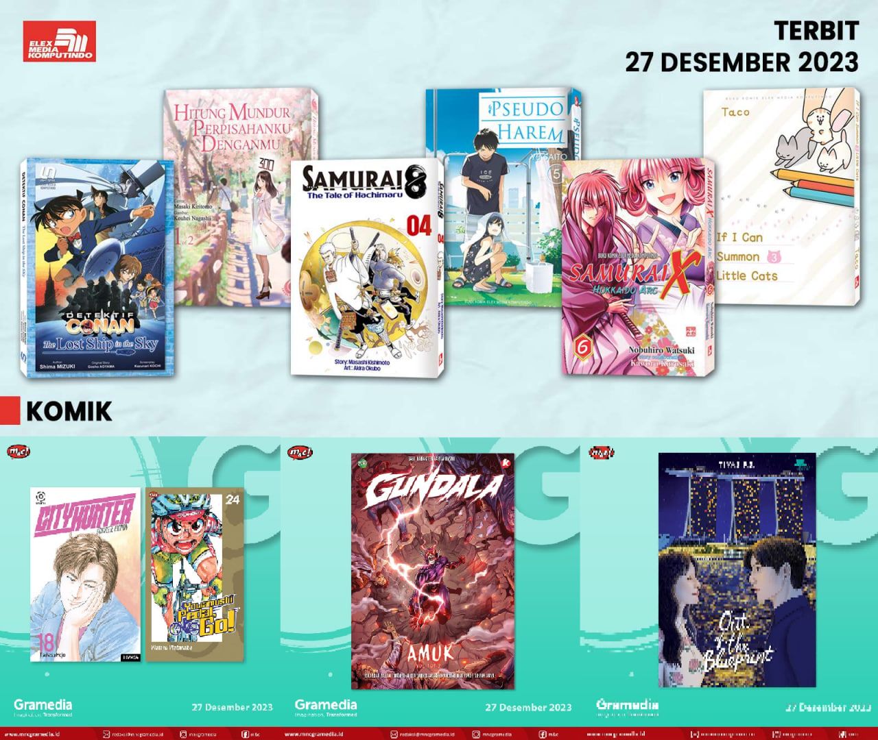 Jadwal Terbit Komik Tanggal 27 Desember 2023 | KAORI Nusantara