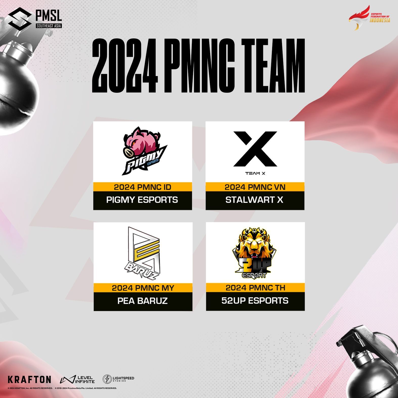 PUBG MOBILE Umumkan 20 Tim Partnership Program Untuk PMSL SEA 2024 | KAORI Nusantara