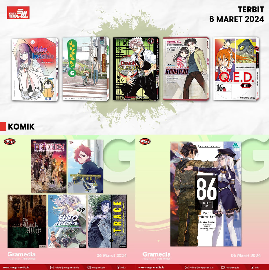 Jadwal Terbit Komik Tanggal 6 Maret 2024 | KAORI Nusantara