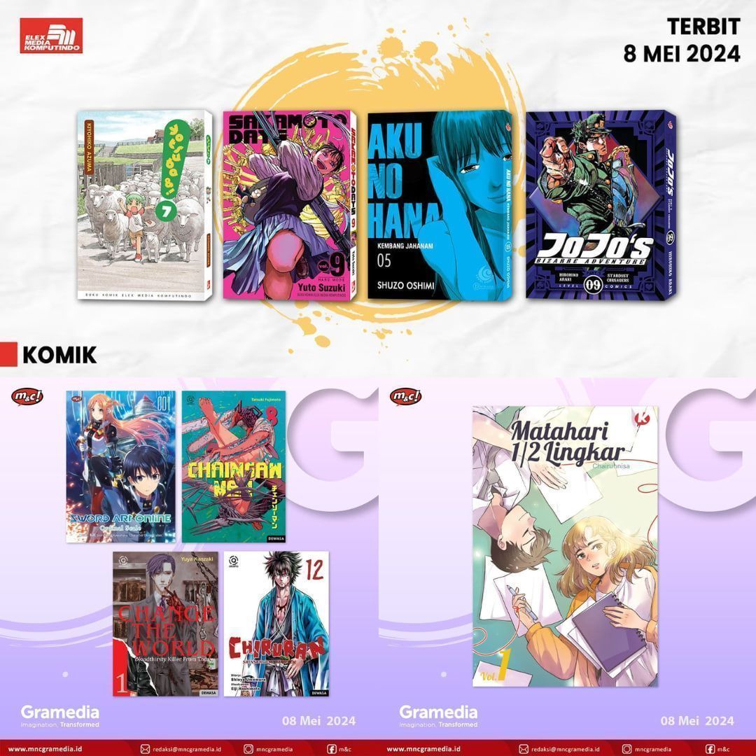 Jadwal Terbit Komik Tanggal 8 Mei 2024 | KAORI Nusantara