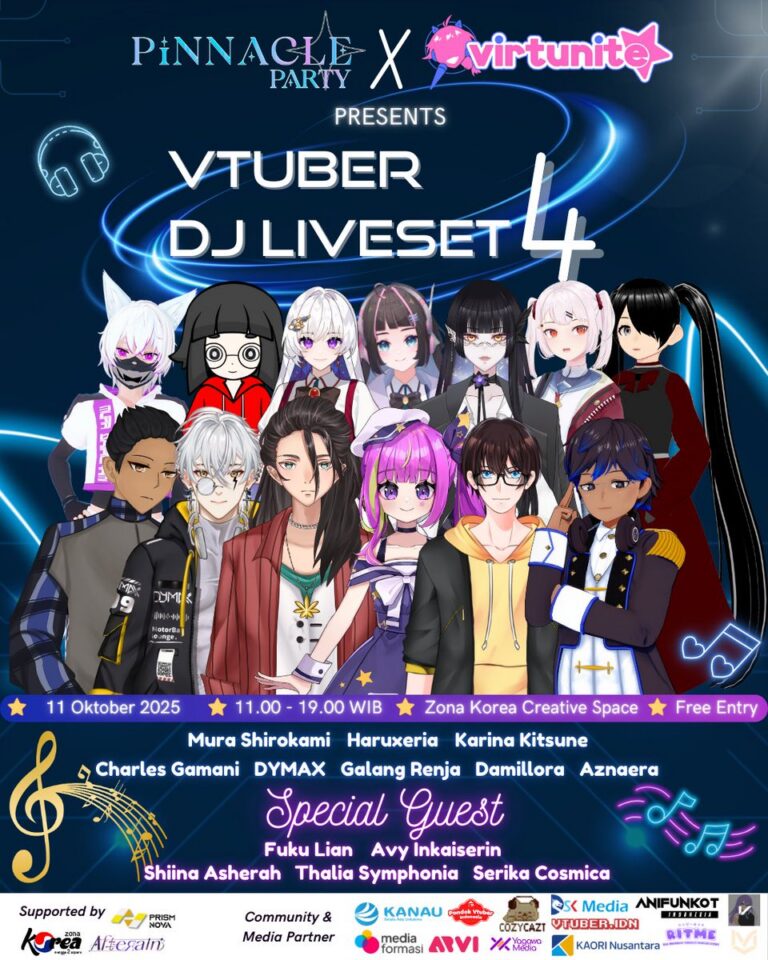 VTuber DJ Liveset 4, 11 Oktober 2025 - Zona Korea Creative Space ...