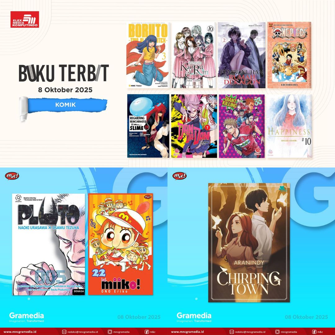 Jadwal Terbit Komik Tanggal 8 Oktober 2025 | KAORI Nusantara