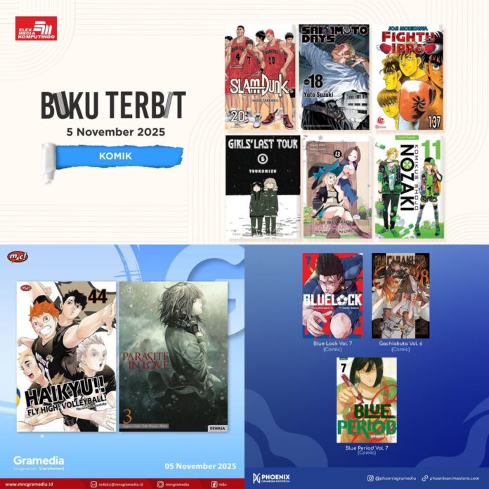 Jadwal Terbit Komik Tanggal 5 November 2025 | KAORI Nusantara