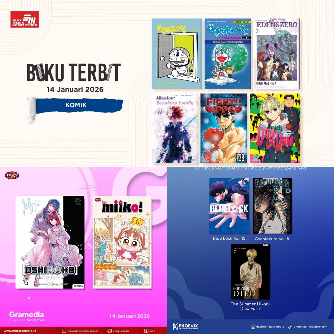 Jadwal Terbit Komik Tanggal 14 Januari 2025 | KAORI Nusantara